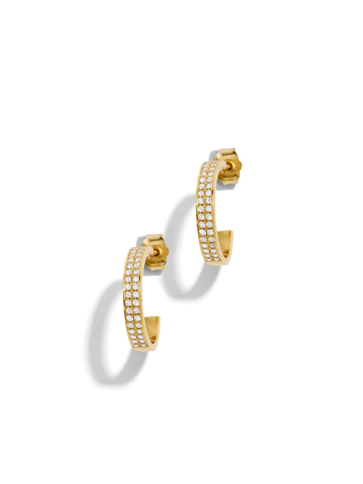 Mini Diamond Ellen Yellow Gold Hoops - Great Gifts Club